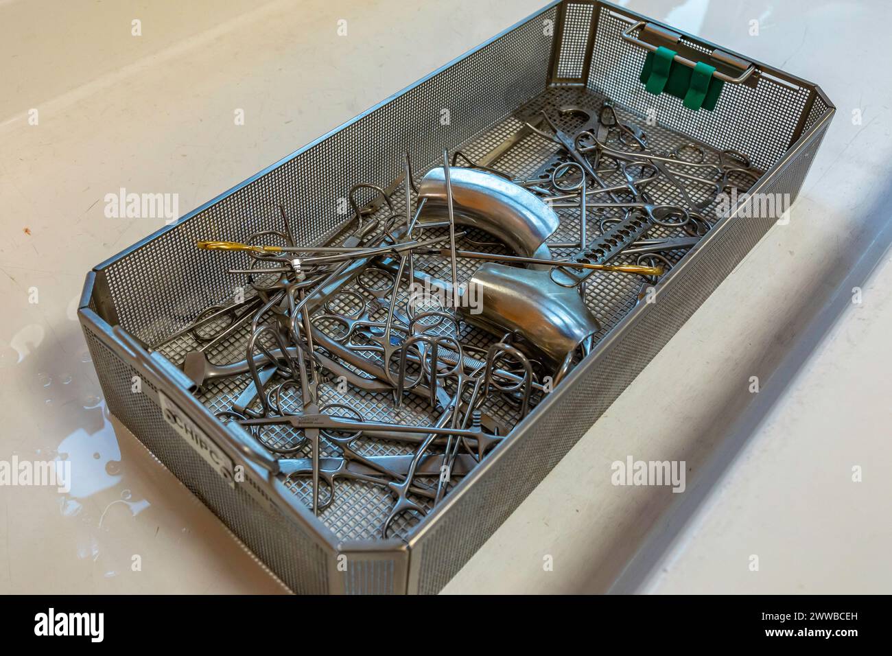Surgical instruments in washing room before sterilization Stock Photo ...