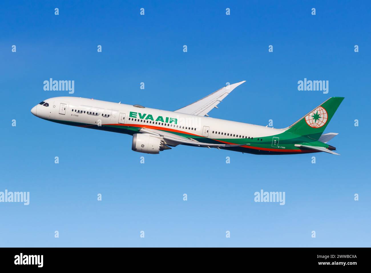 Munich, Germany - February 6, 2024: EVA Air Boeing 787-9 Dreamliner ...
