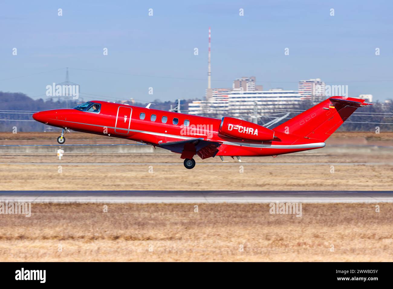 Stuttgart, Germany - January 29, 2024: E-Aviation Cessna Citation CJ4 ...