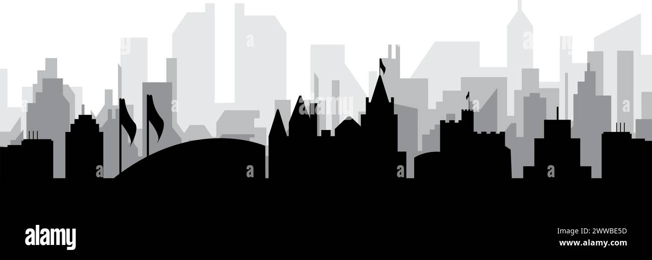 Cityscape skyline panorama of CARDIFF, UNITED KINGDOM Stock Vector ...