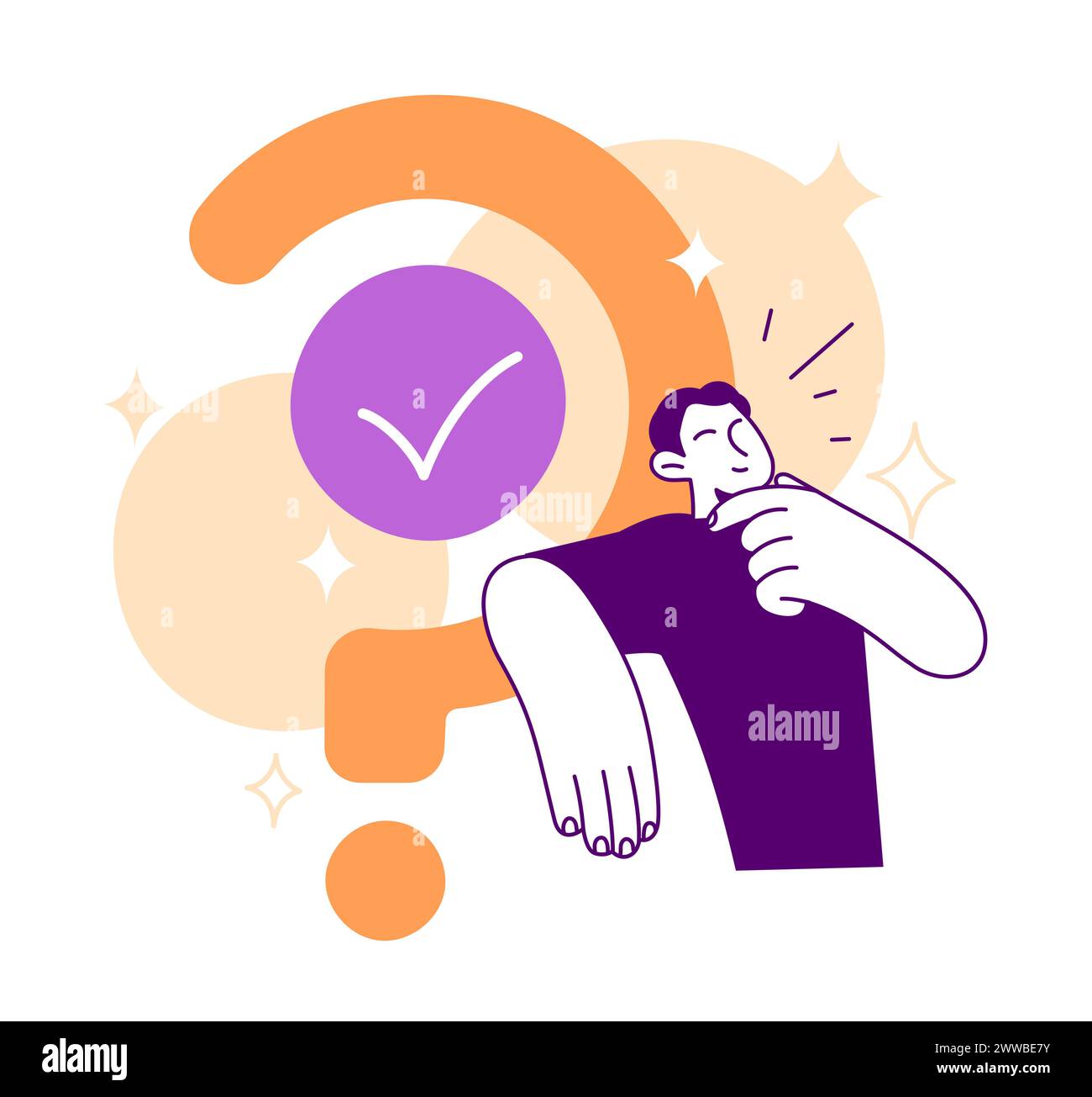 Man is thinking, question mark Stock Vector Image & Art - Alamy