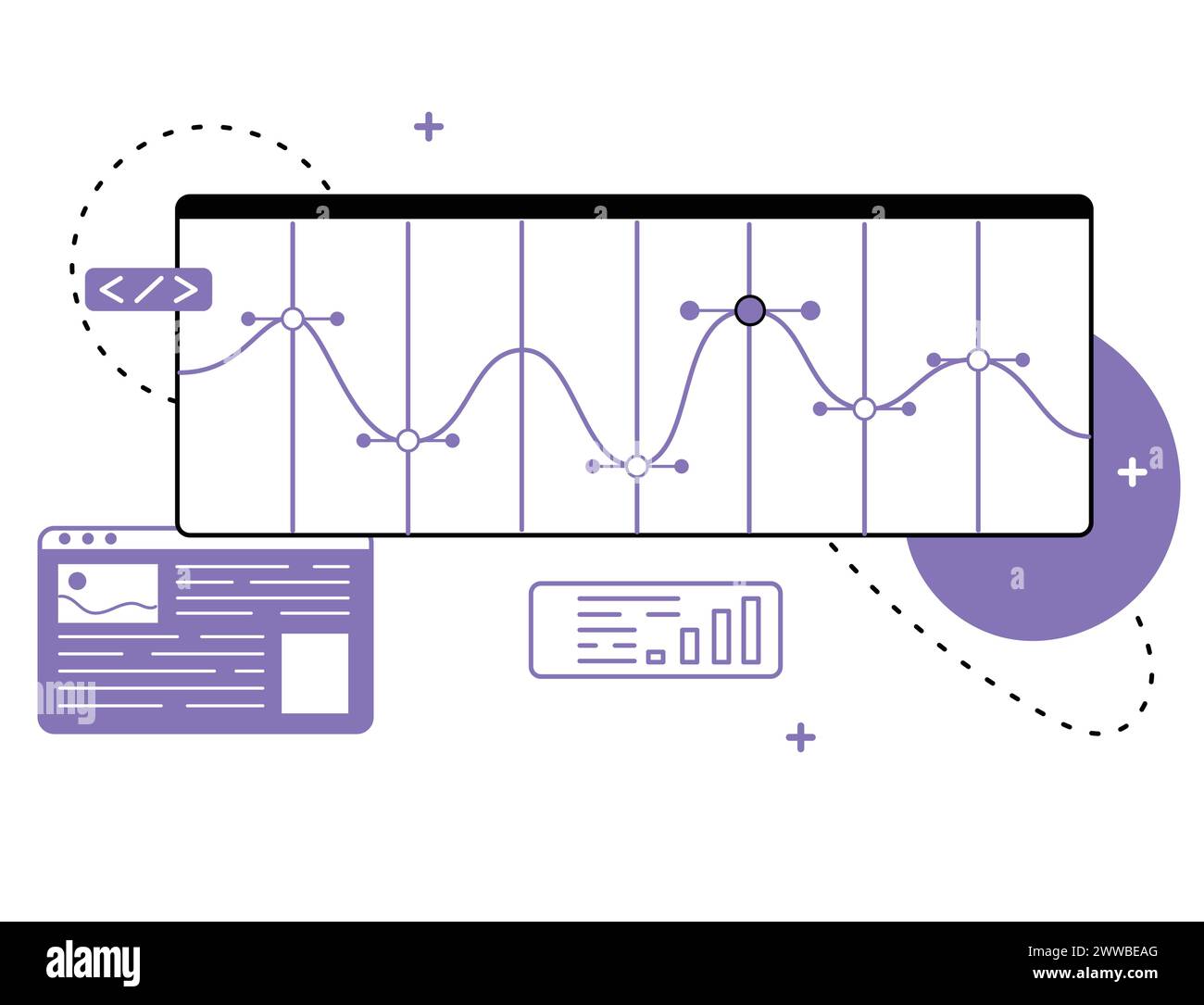 Table, graph with data, analyzing information Stock Vector Image & Art - Alamy