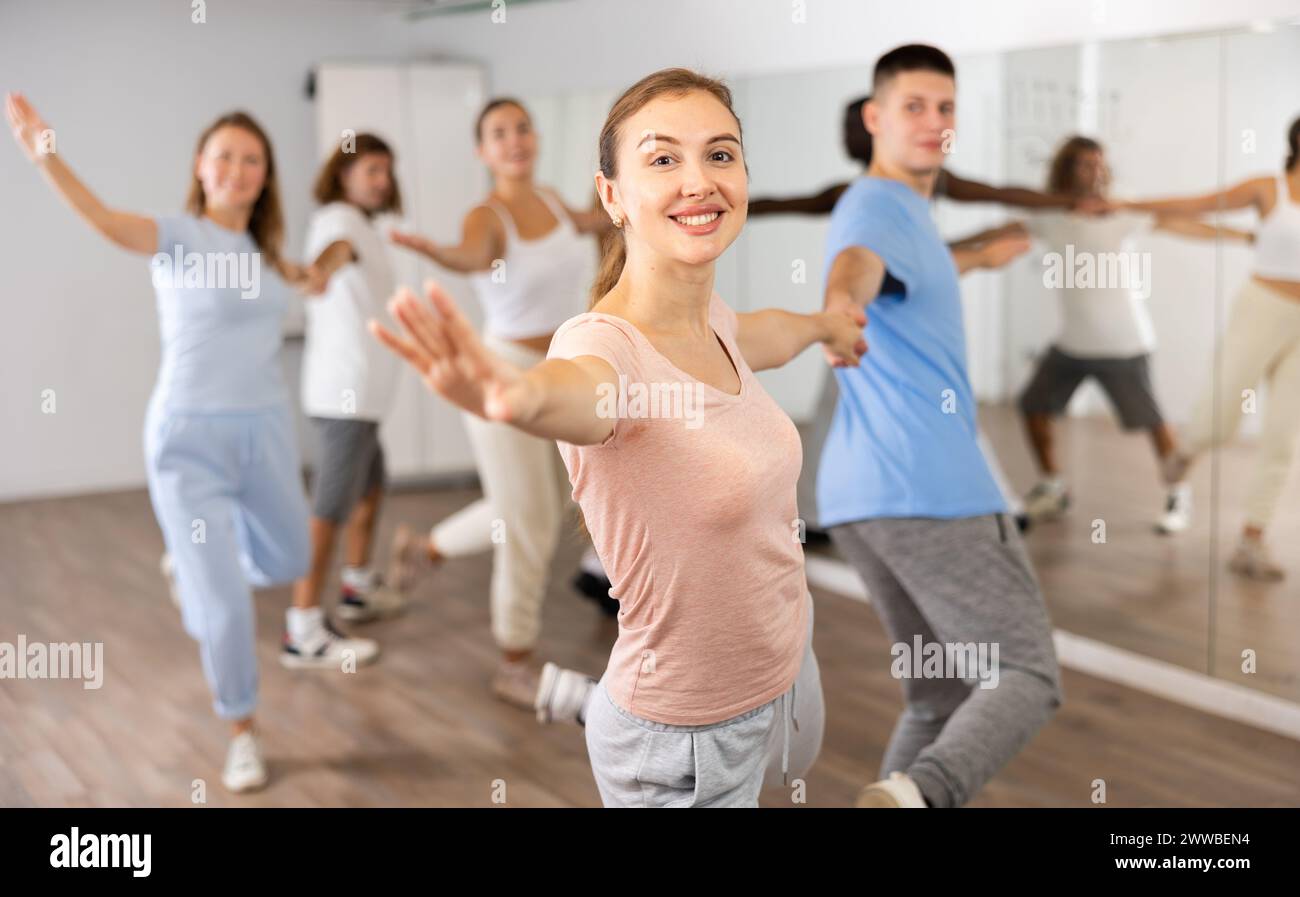 People dancing together slow ballroom dances in pairs in choreography ...