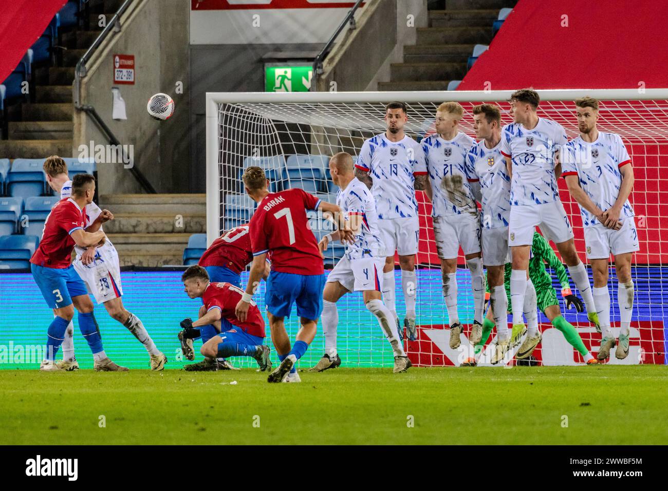 Oslo, Norway. 22nd Mar, 2024. Antonin Barak (7) of Czech Republic ...