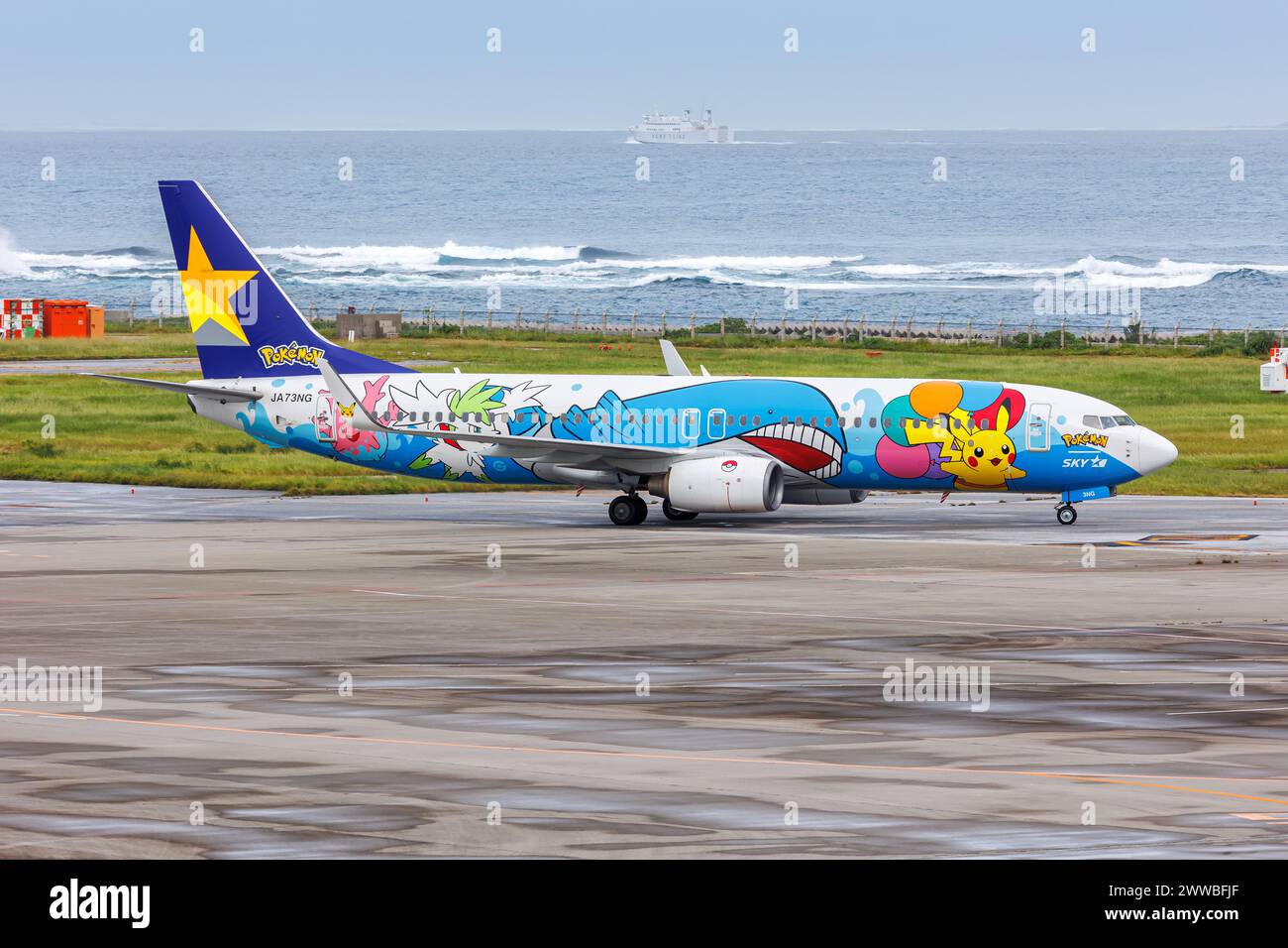 Naha, Japan - October 3, 2023: Skymark Airlines Boeing 737-800 airplane ...