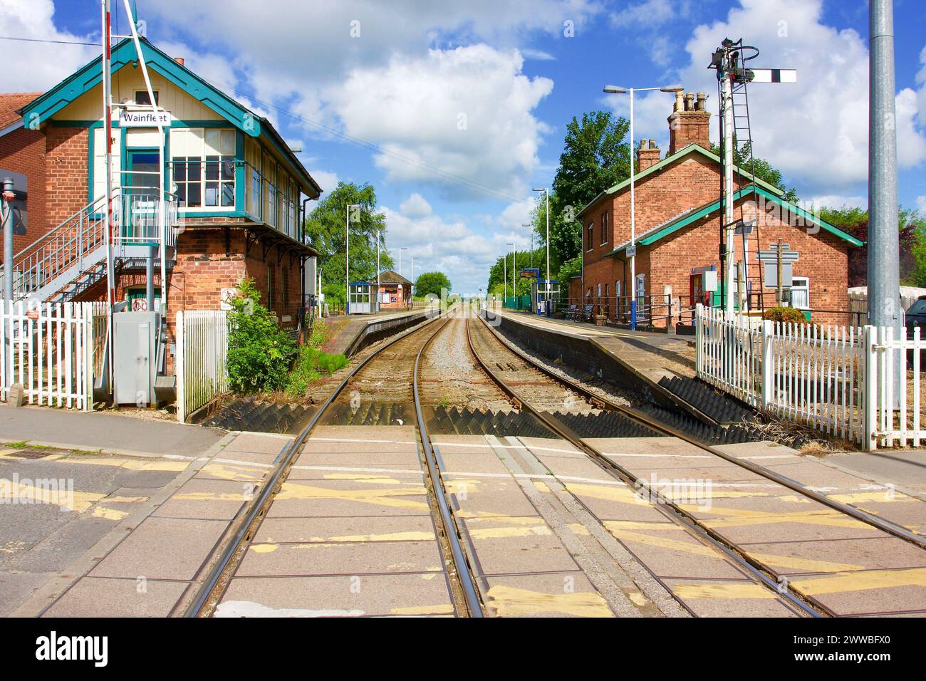 railway scene in lincolnshire Stock Photo - Alamy