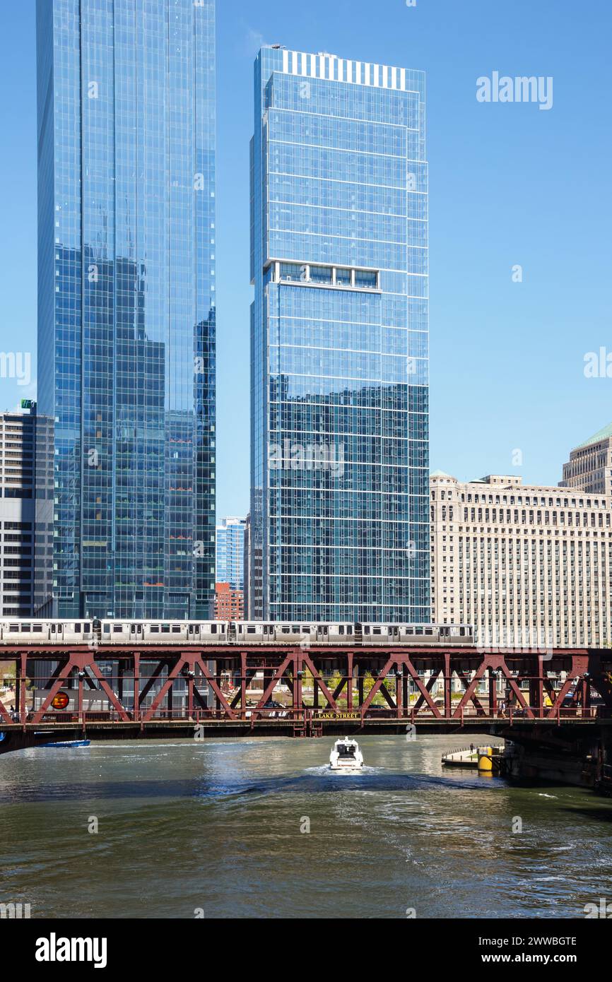 Chicago "L" Elevated Subway Metro rapid rail transit train city public ...