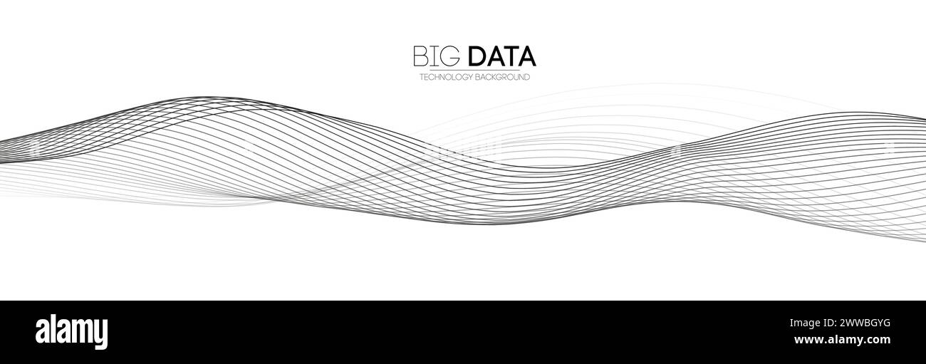 Data wave white Stock Vector Images - Alamy