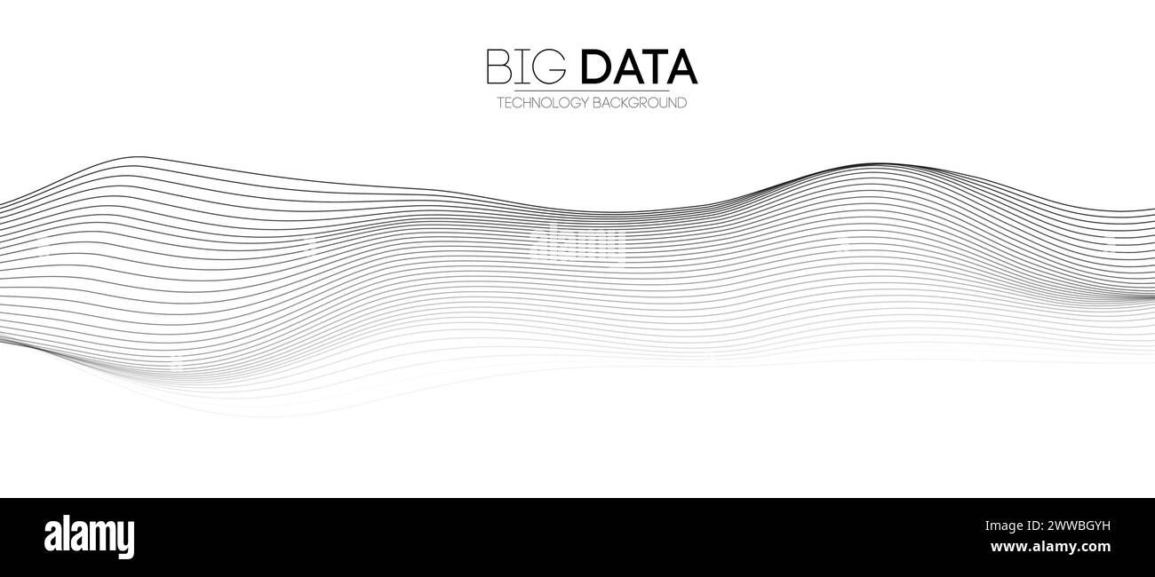 Data wave white Stock Vector Images - Alamy