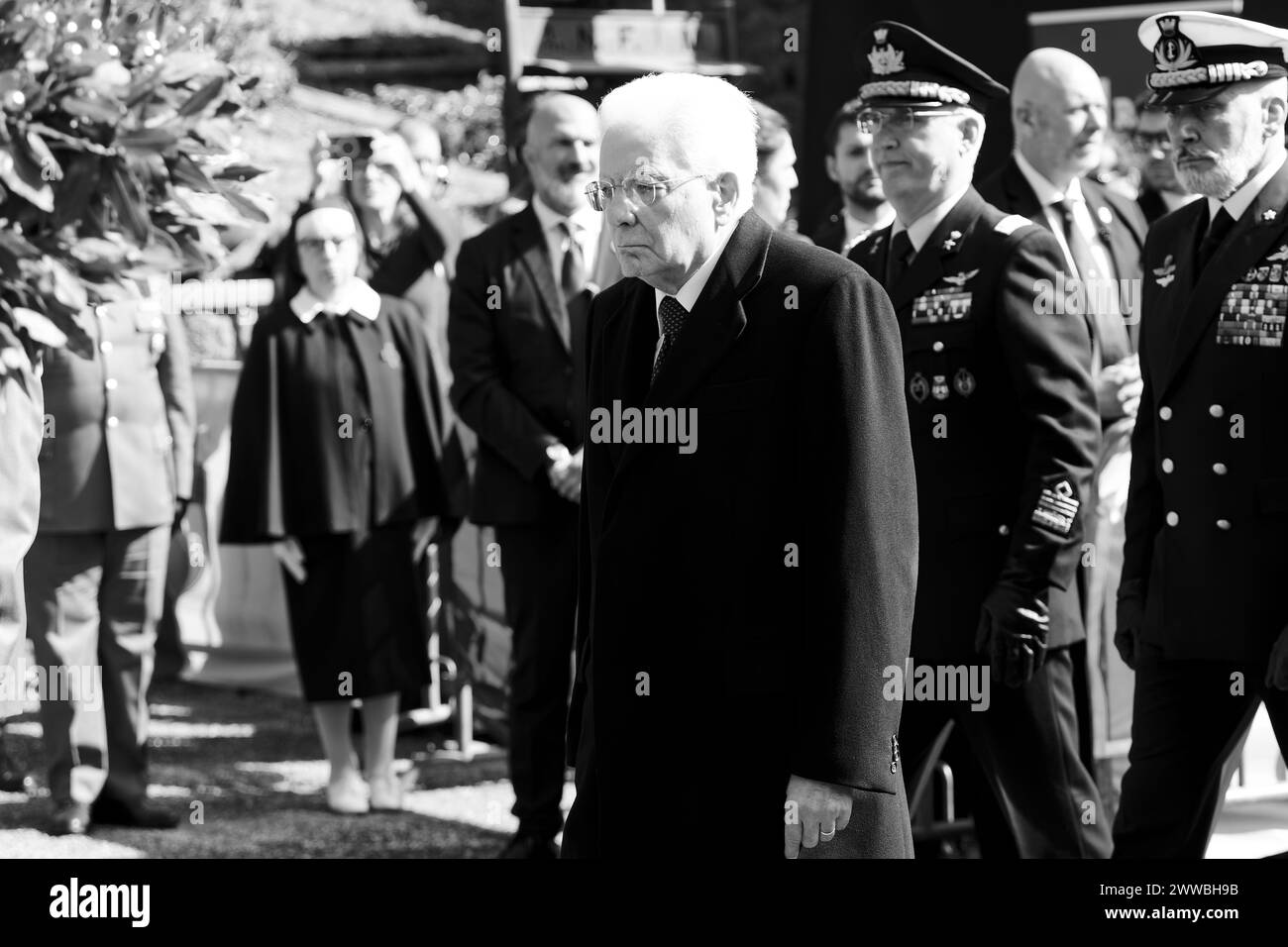 Rome, Italy 24 03 2024: Sergio Mattarella President of the Republic at ...