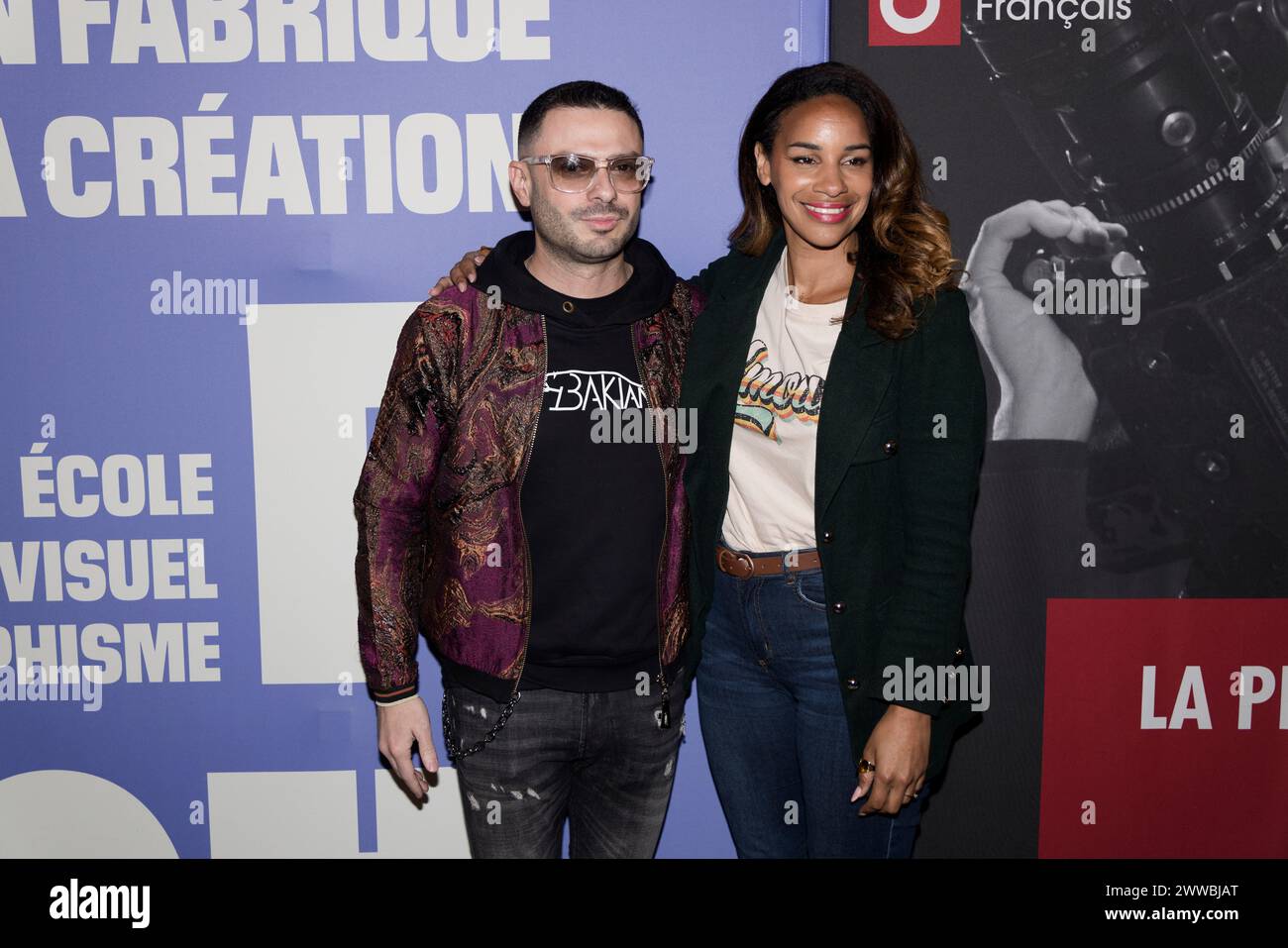 Paris, France. 22nd Mar, 2024. Singer-songwriter Gregory Bakian and ...