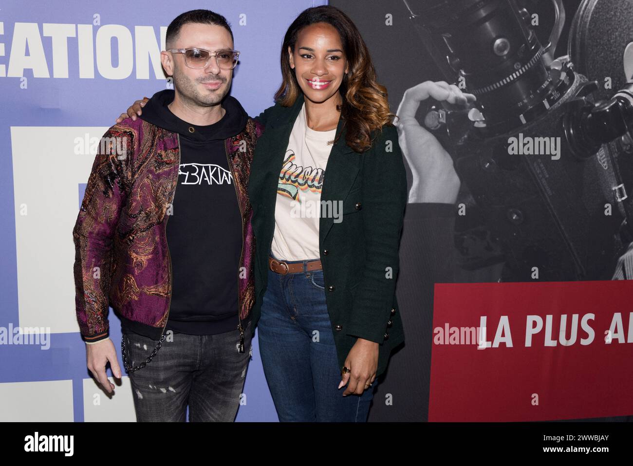 Paris, France. 22nd Mar, 2024. Singer-songwriter Gregory Bakian and ...