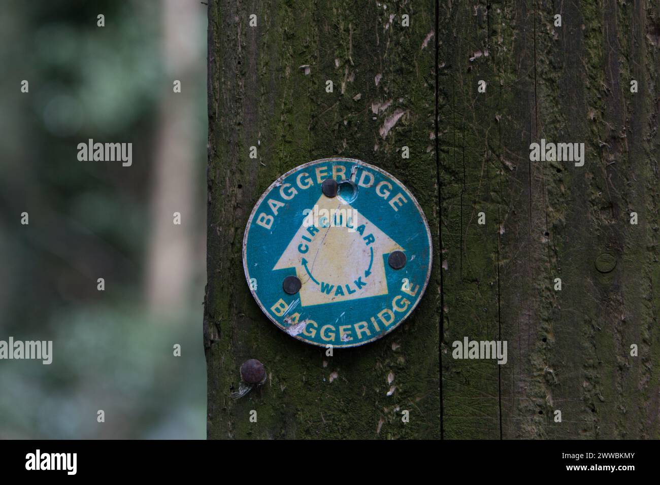 Footpath sign. Baggeridge Country Park. Staffordshire. UK Stock Photo ...