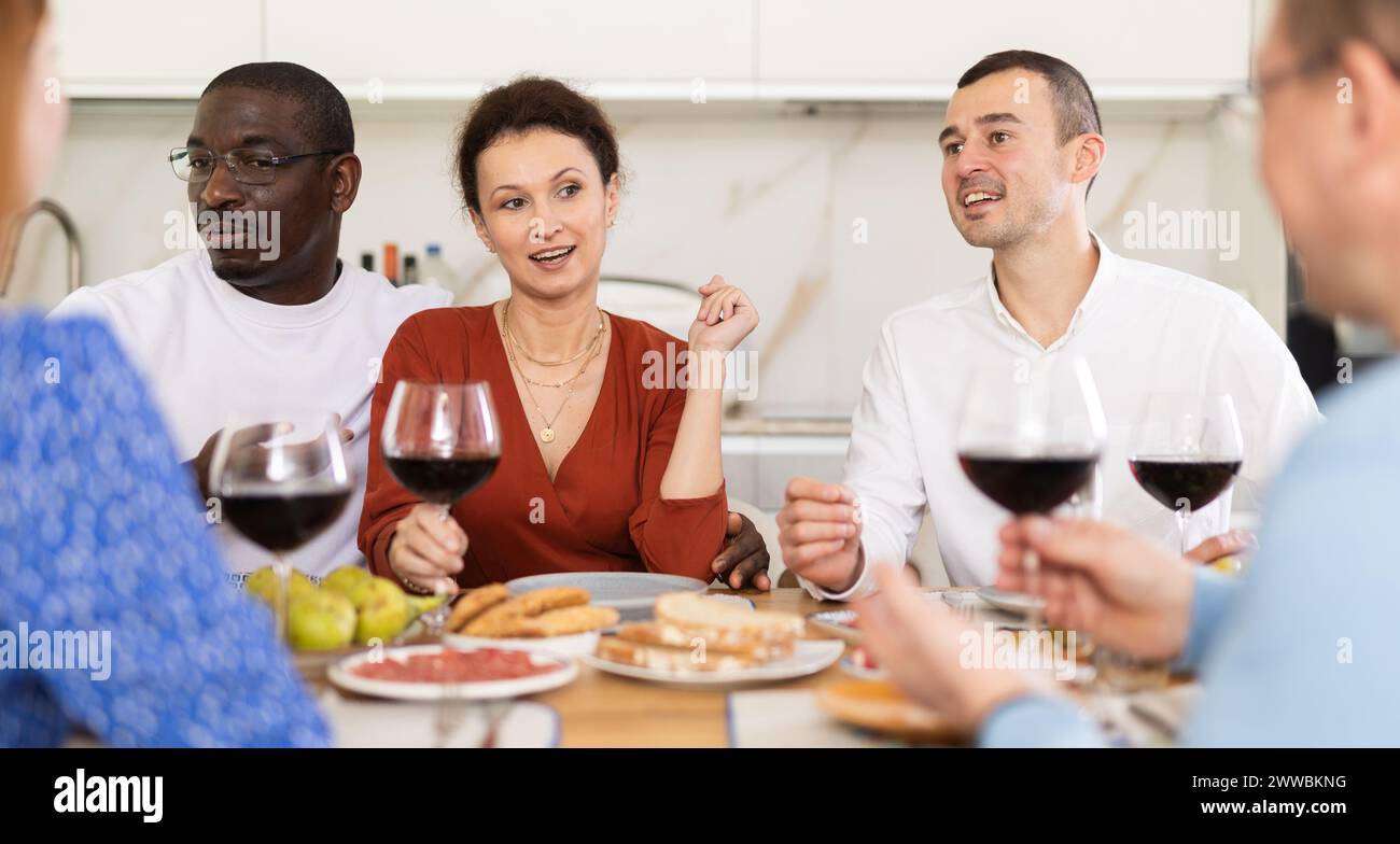 Females friends enjoying conversation sharing hi-res stock photography ...