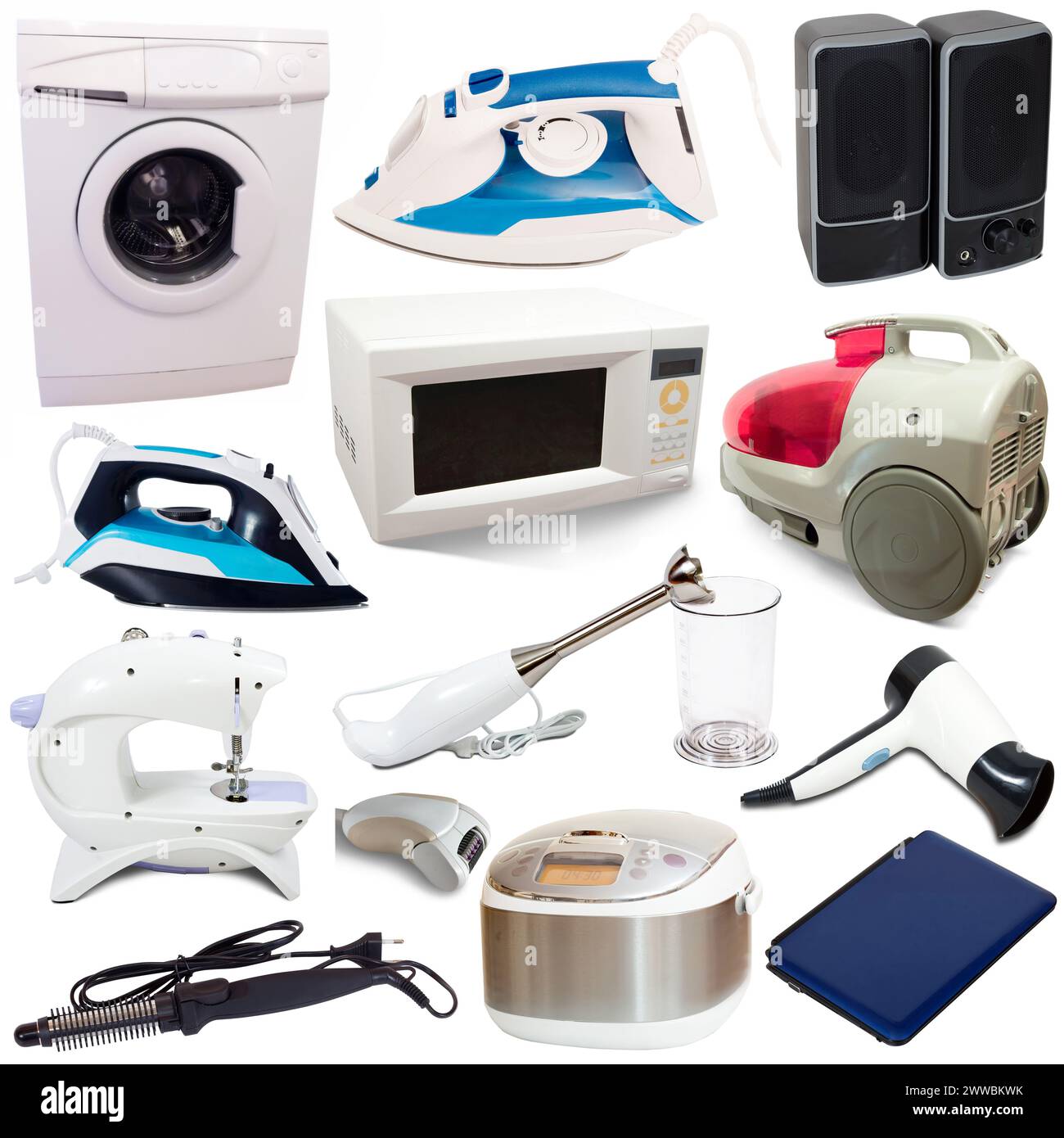 Collage of different home appliances Stock Photo - Alamy