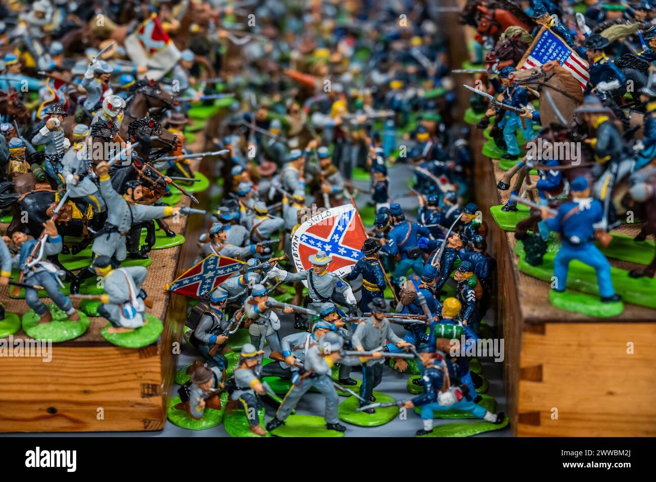 London, UK. 23rd Mar, 2024. American civil war plastic soldiers battle ...