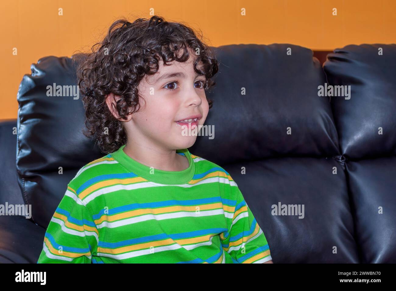 Close-up portrait of boy child emotions while gaming, Toronto, Canada ...
