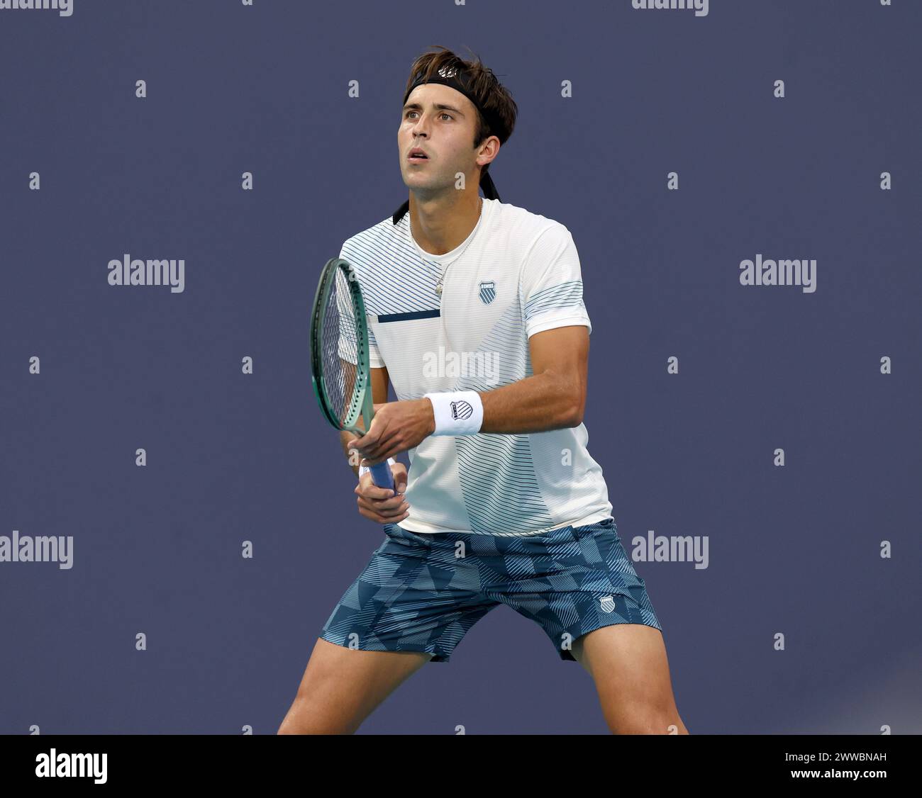Miami Gardens, Florida, USA. 22nd Mar, 2024. Tomás Martín Etcheverry of Argentina against Andy ...