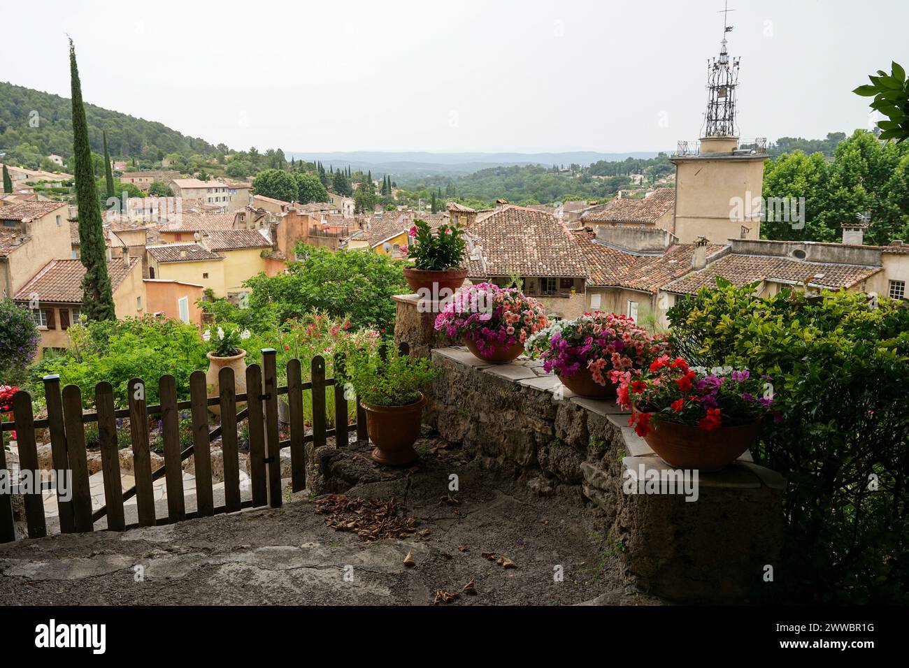 Cotignac, Provence, France - June 19 2021: One of the most beautiful ...