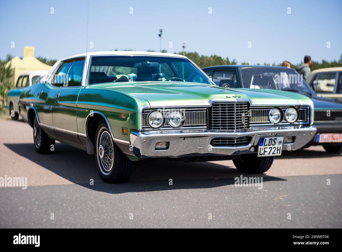 LINTHE, GERMANY - MAY 27, 2023: The full-size car Ford LTD, 1972. Art lens. Swirl bokeh. Die ...
