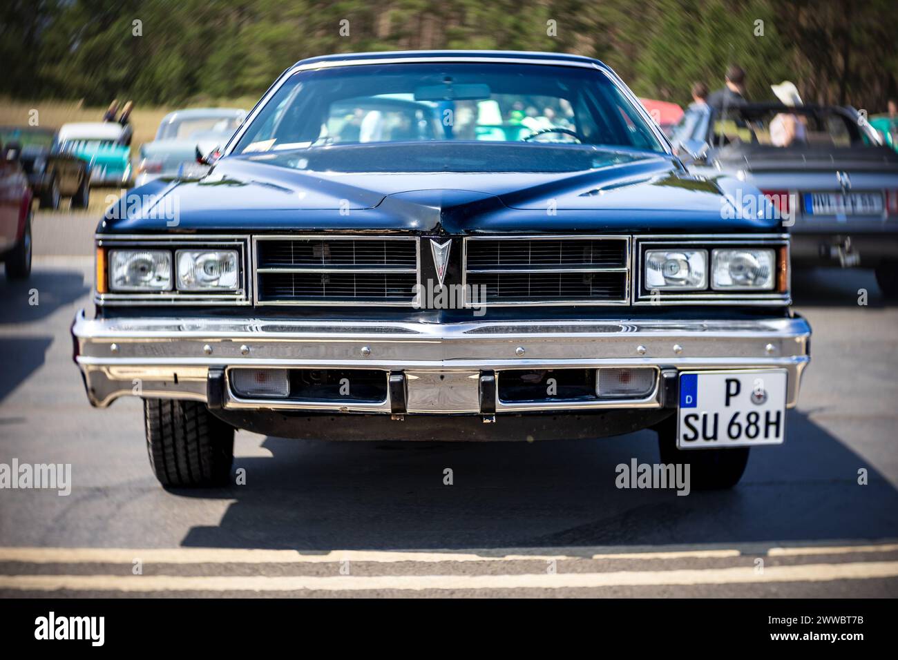 LINTHE, GERMANY - MAY 27, 2023: The mid-size car Pontiac LeMans, 1976. Art lens. Swirl bokeh ...