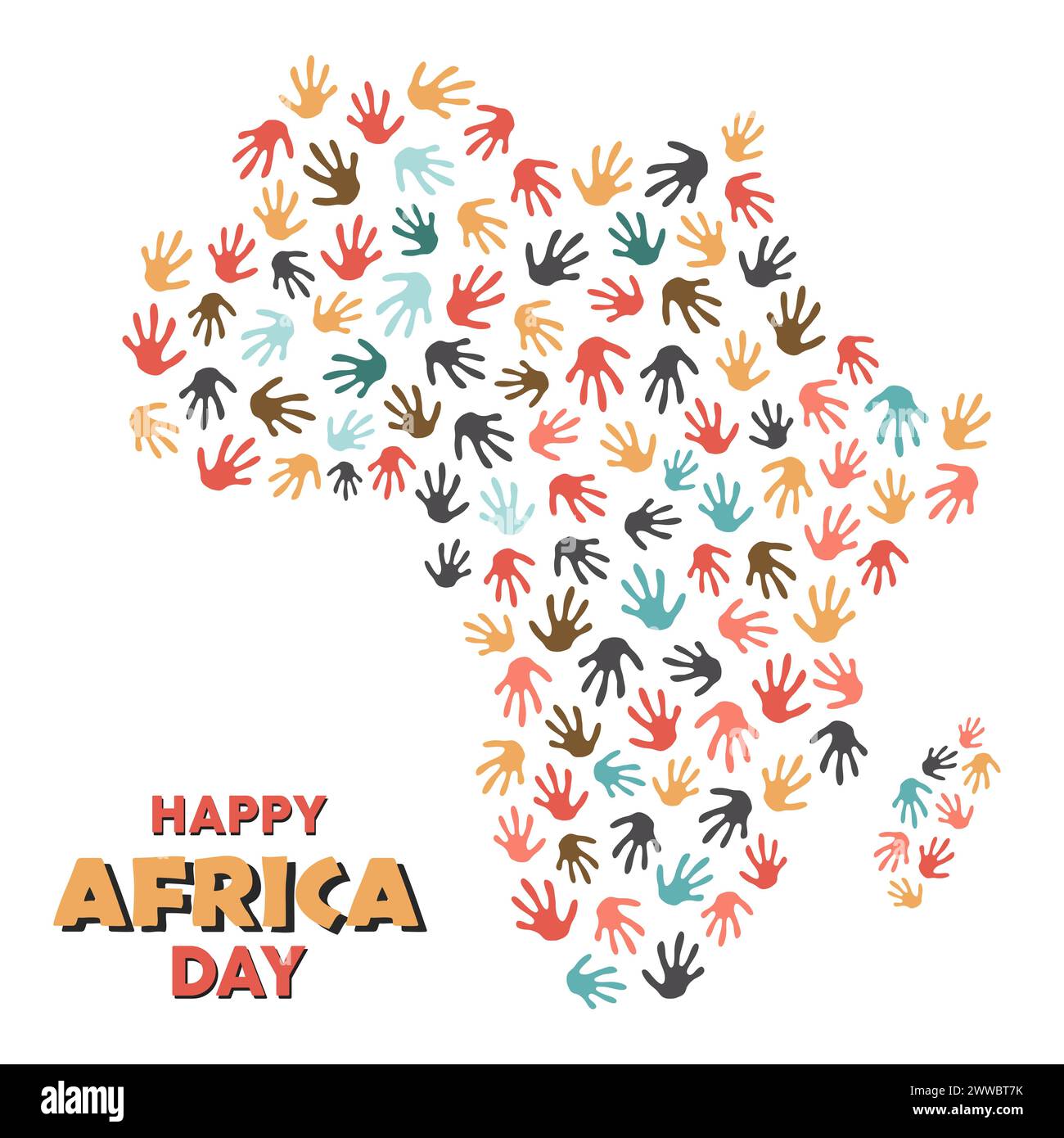 Africa day tribal art continent shape celebrating African unity . Eps ...