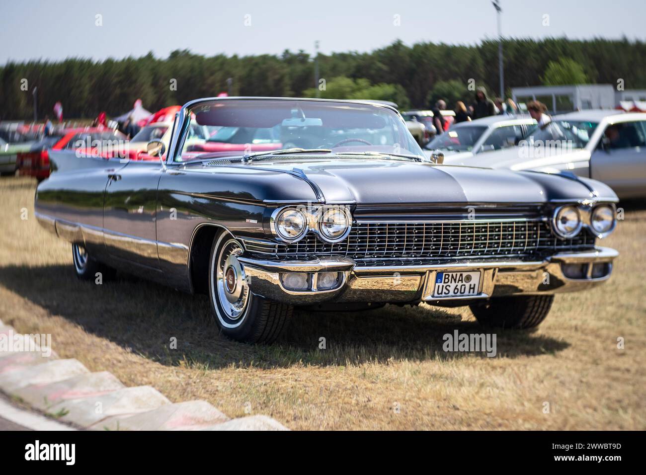 LINTHE, GERMANY - MAY 27, 2023: The full-size luxury car Cadillac Series 62 convertible, 1961 ...