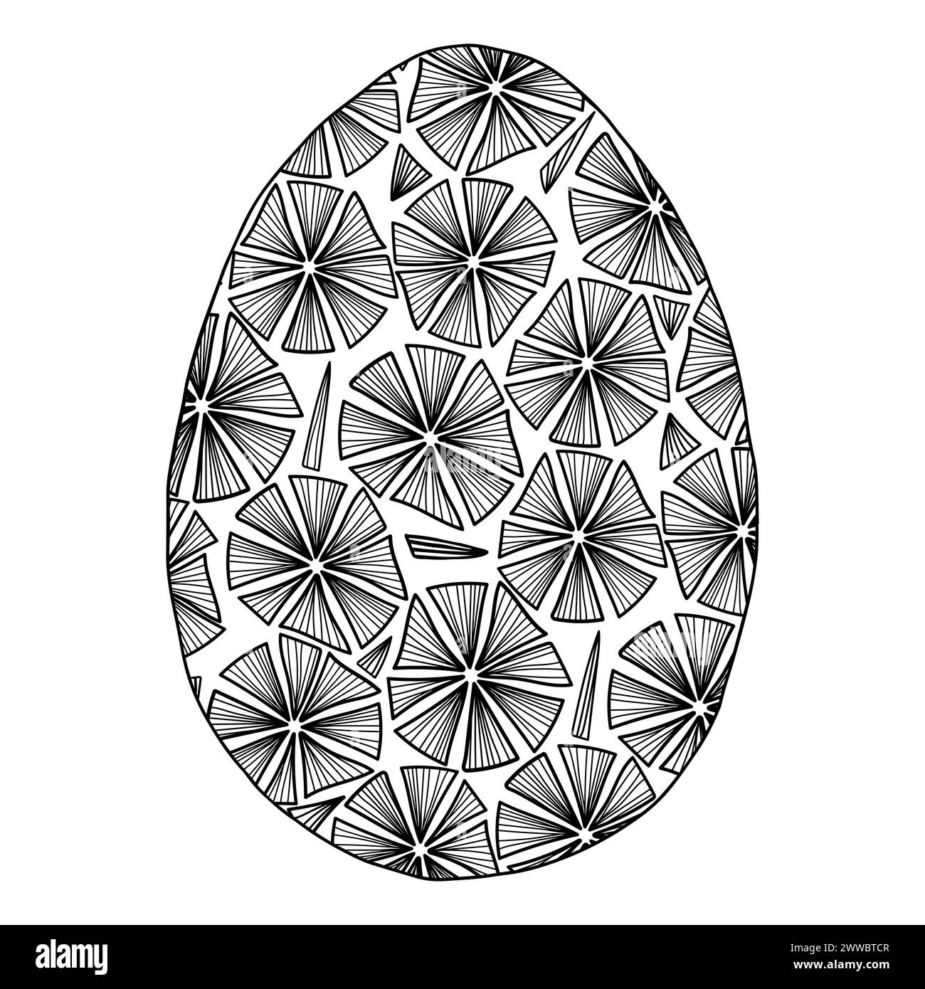 Easter egg crystal hand drawn geometry elements. Vector illustrations ...