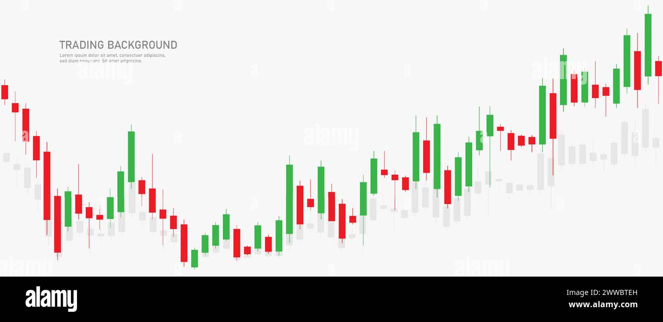 Trading candlestick chart of stock finance on a white background ... Trading candlestick chart of stock finance on a white background ...