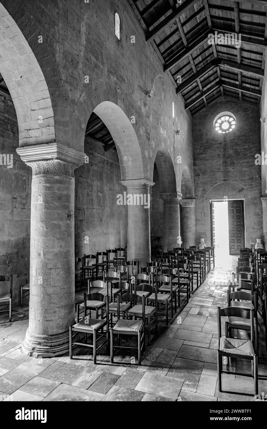 Altar wall of the chapel Black and White Stock Photos & Images - Alamy