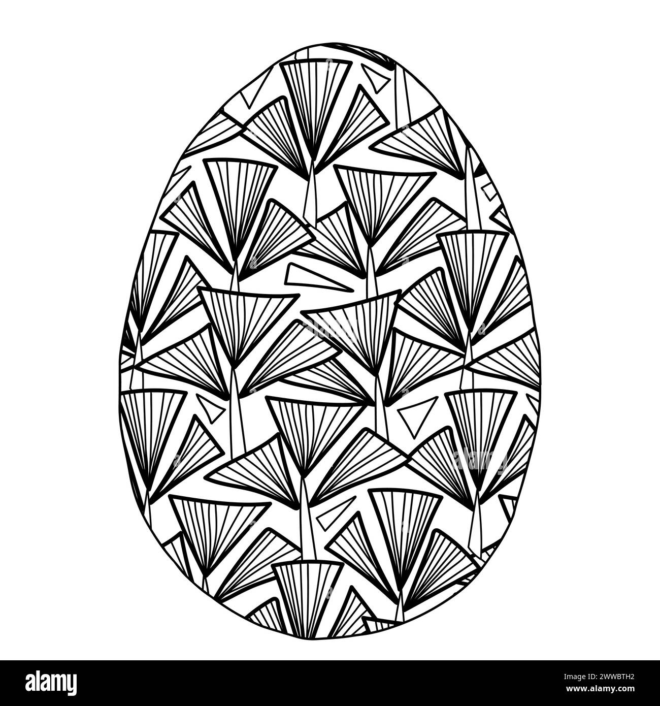 Easter egg crystal hand drawn geometry elements. Vector illustrations ...