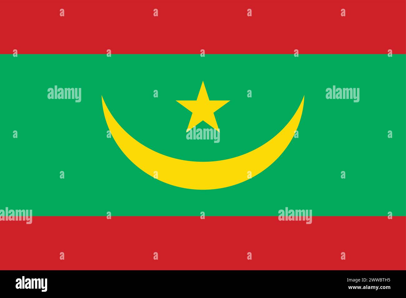 National Flag of Mauritania, Mauritania sign, Mauritania Flag Stock ...