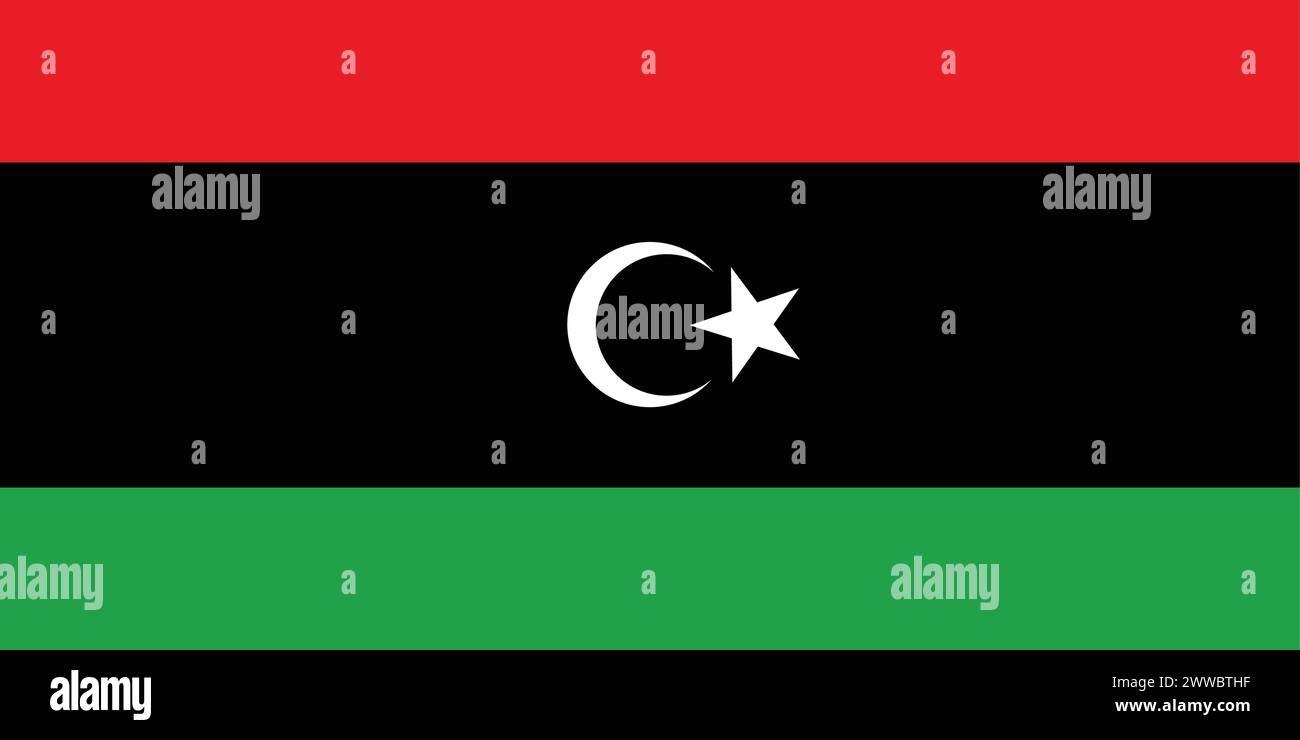 National Flag of Libya, Libya sign, Libya Flag Stock Vector Image & Art ...