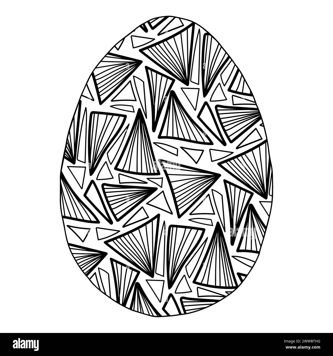 Easter egg crystal hand drawn geometry elements. Vector illustrations ...