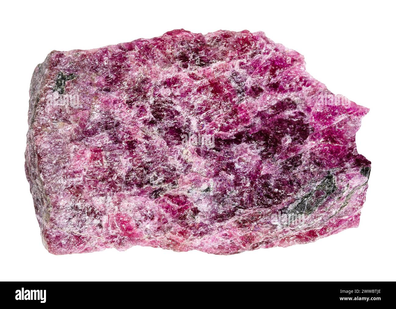 close up of sample of natural stone from geological collection ...