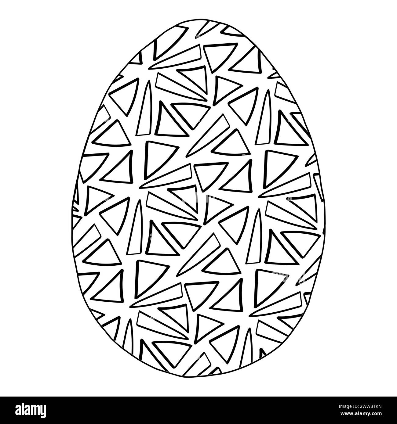 Easter egg crystal hand drawn geometry elements. Vector illustrations ...