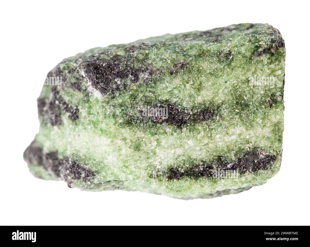 close up of sample of natural stone from geological collection - rough ...