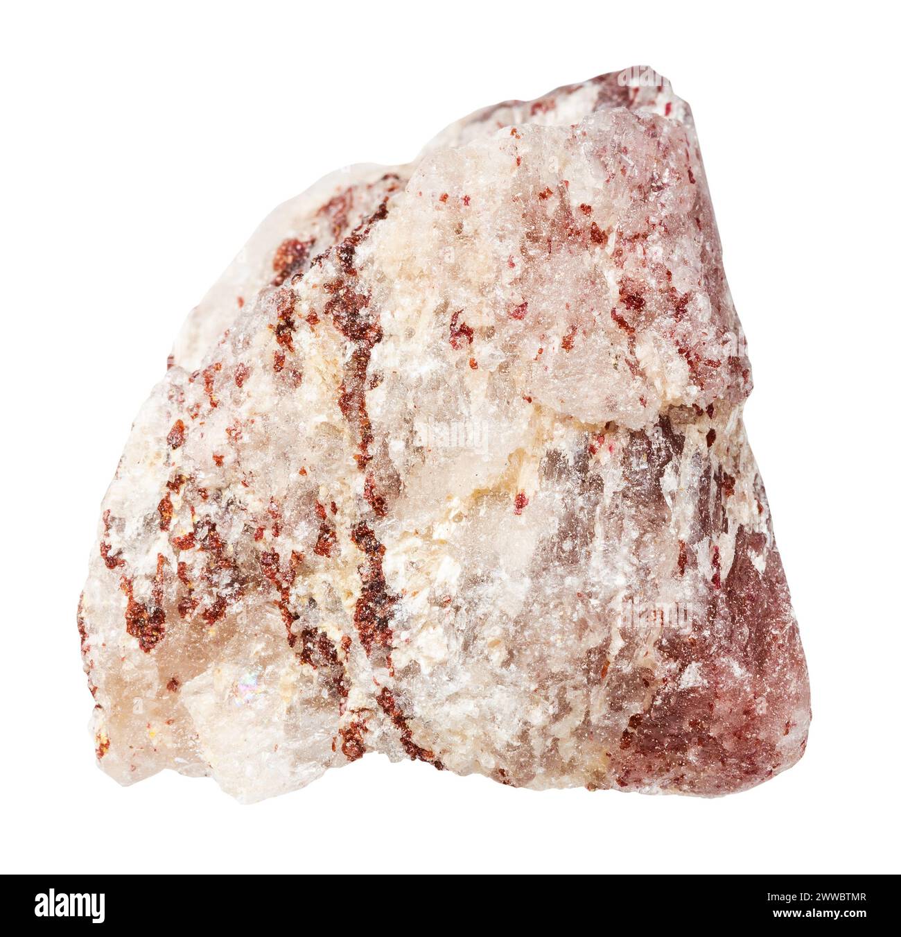 close up of sample of natural stone from geological collection - raw ...