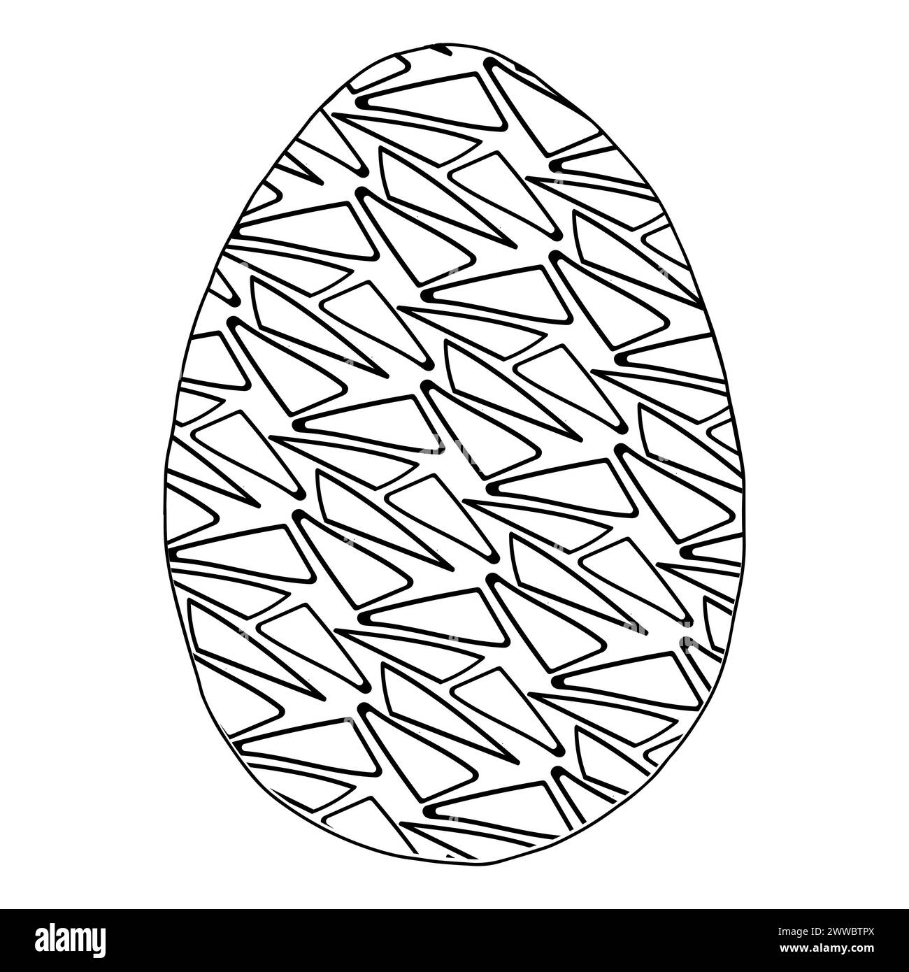 Easter egg crystal hand drawn geometry elements. Vector illustrations ...
