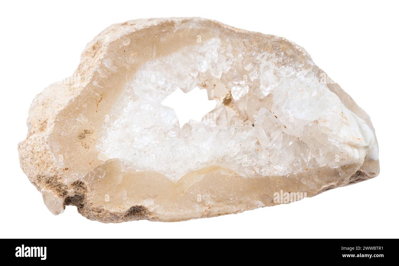 close up of sample of natural stone from geological collection ...