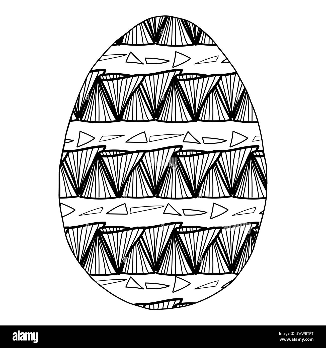 Easter egg crystal hand drawn geometry elements. Vector illustrations ...
