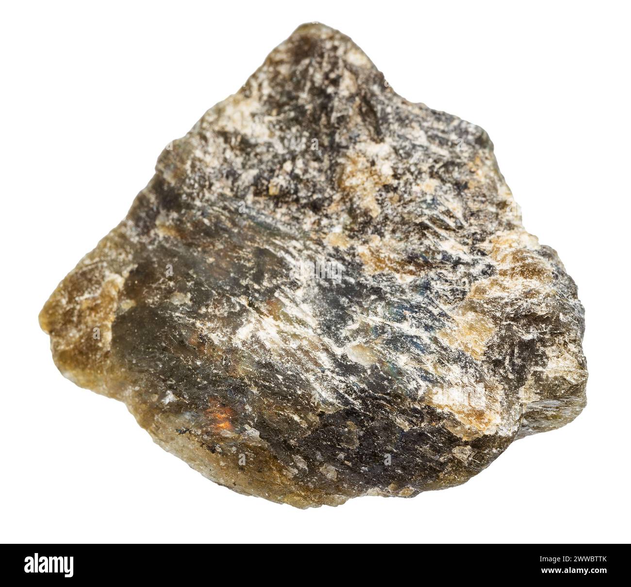 close up of sample of natural stone from geological collection ...