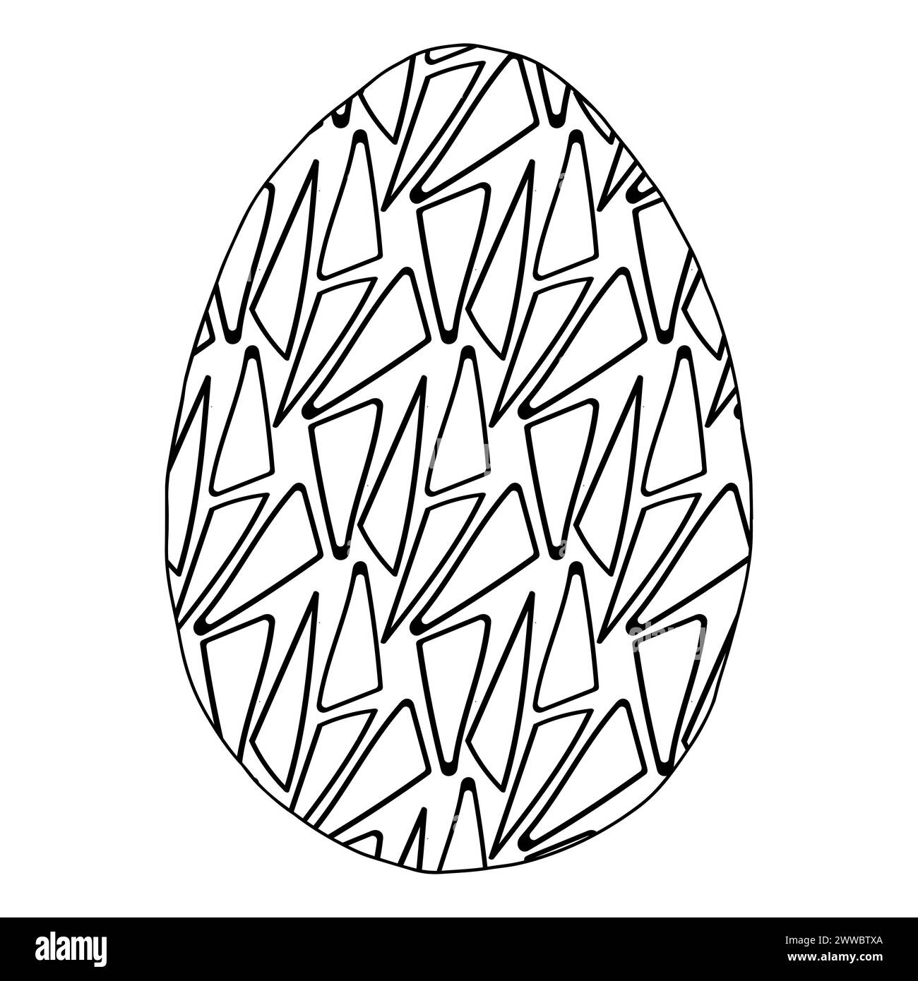Easter egg crystal hand drawn geometry elements. Vector illustrations ...