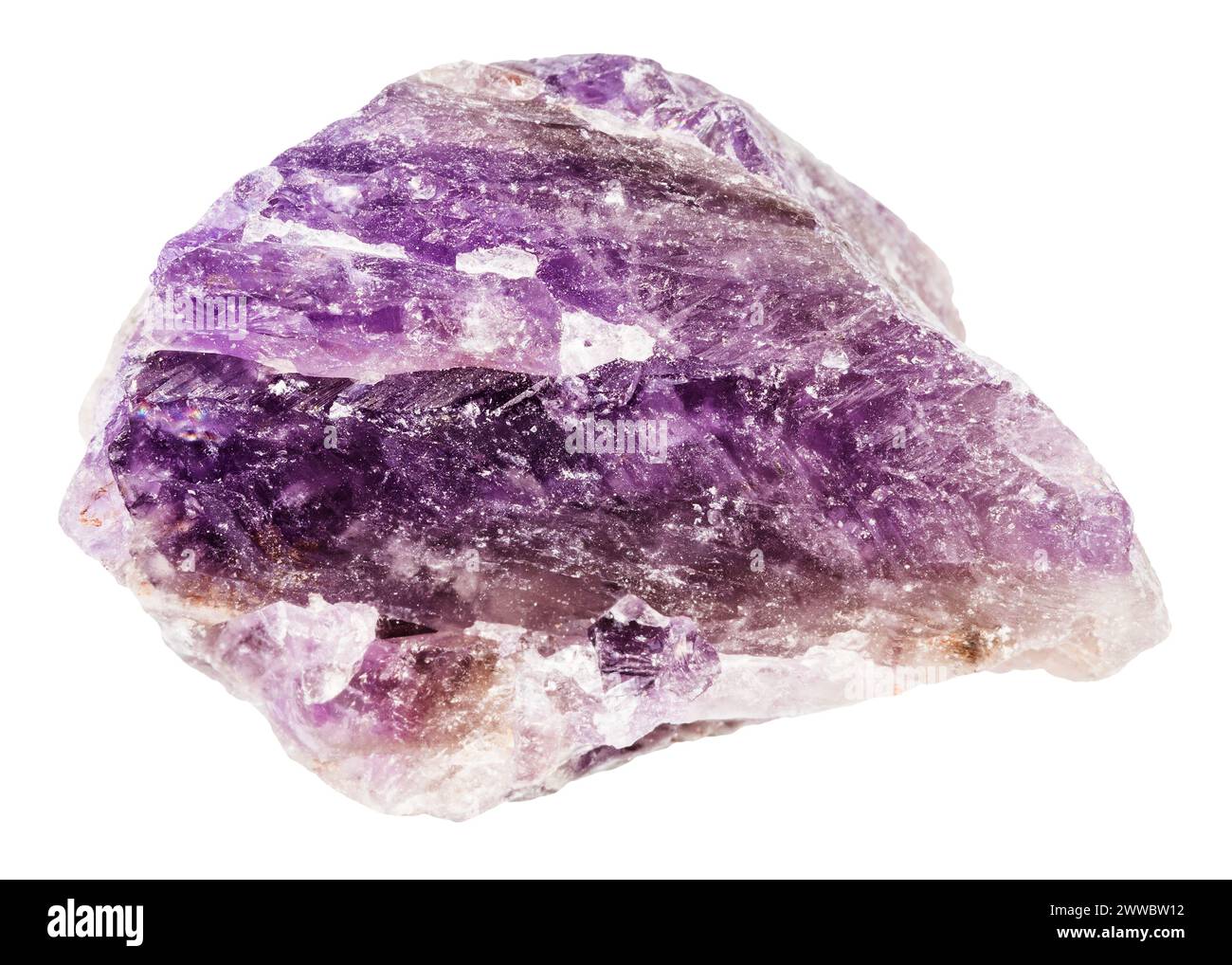 close up of sample of natural stone from geological collection - rough ...