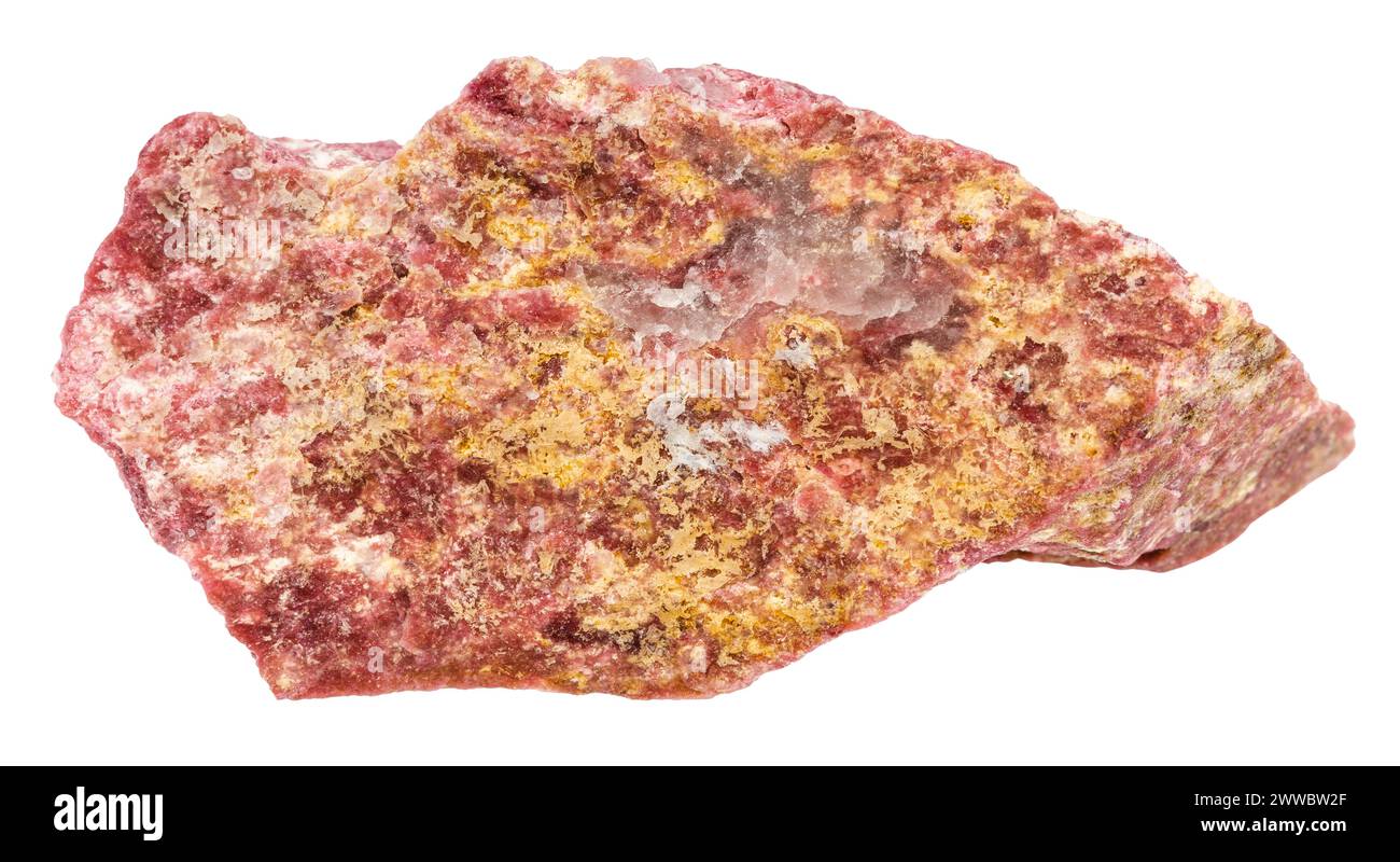 close up of sample of natural stone from geological collection - raw ...