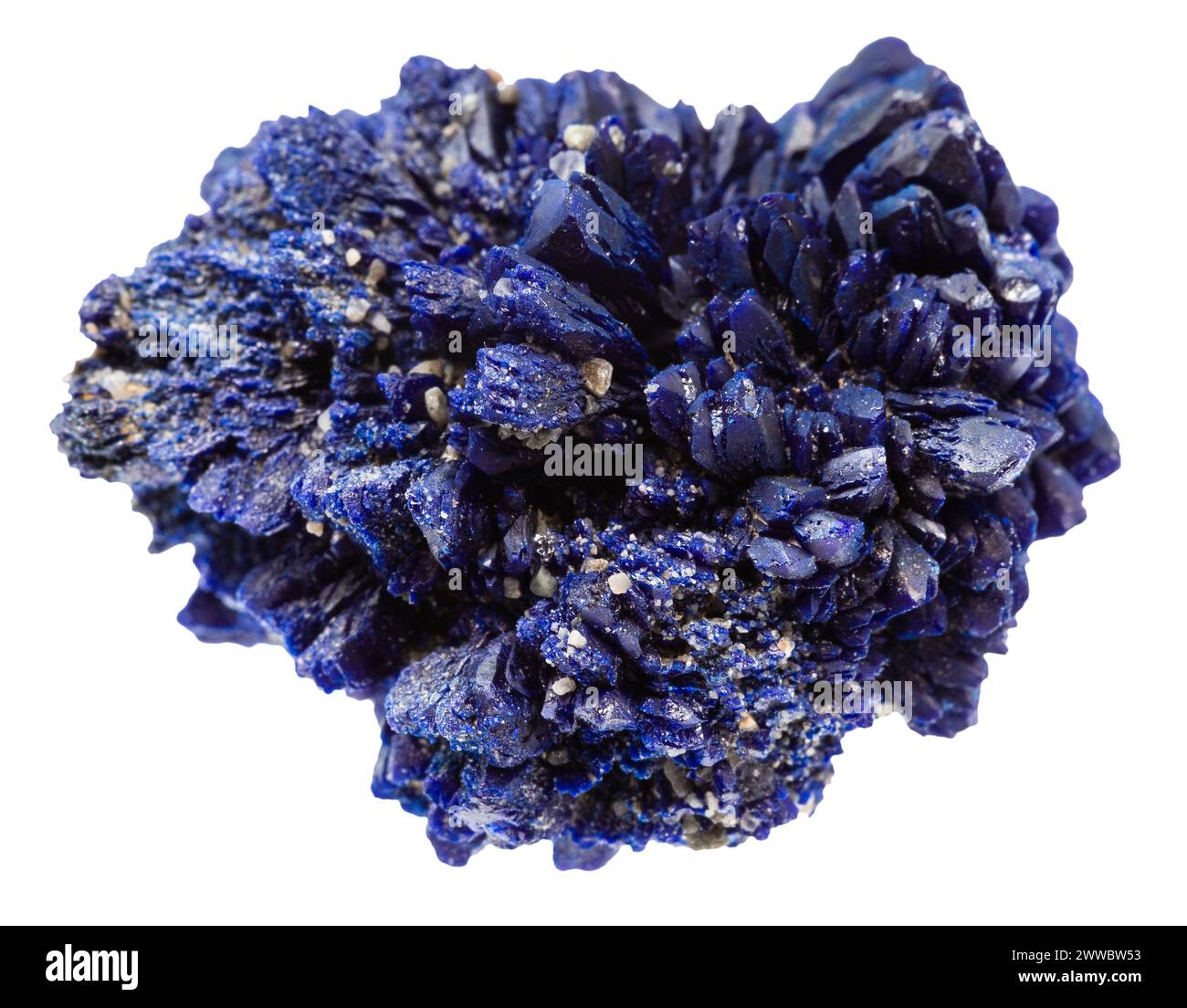 close up of sample of natural stone from geological collection - druse ...