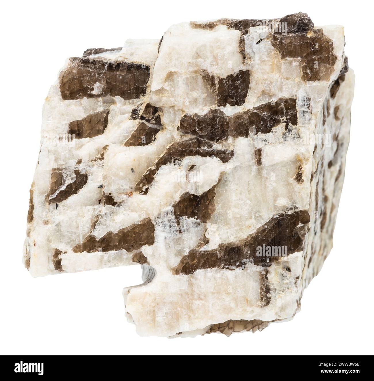 close up of sample of natural stone from geological collection - rough ...