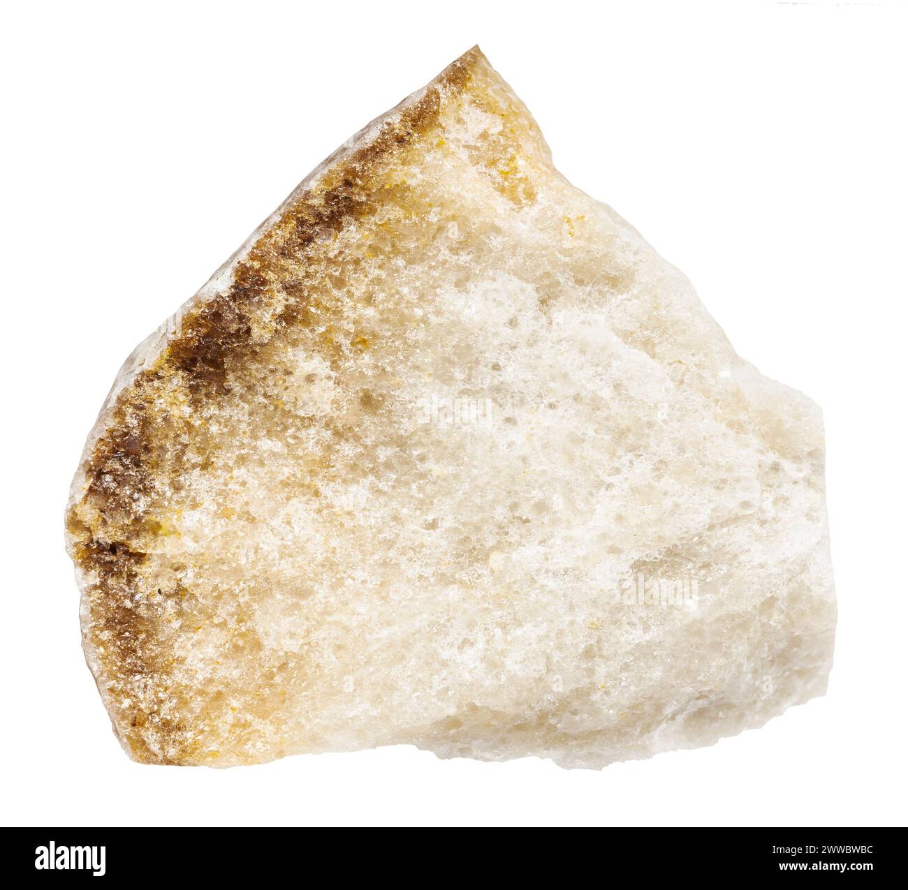 close up of sample of natural stone from geological collection ...