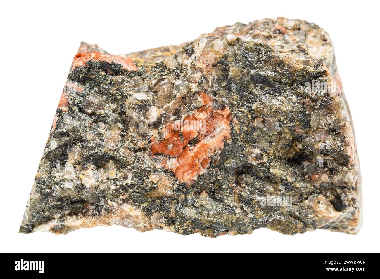 close up of sample of natural stone from geological collection - raw ...