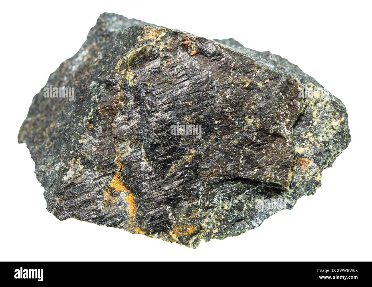 close up of sample of natural stone from geological collection - raw ...